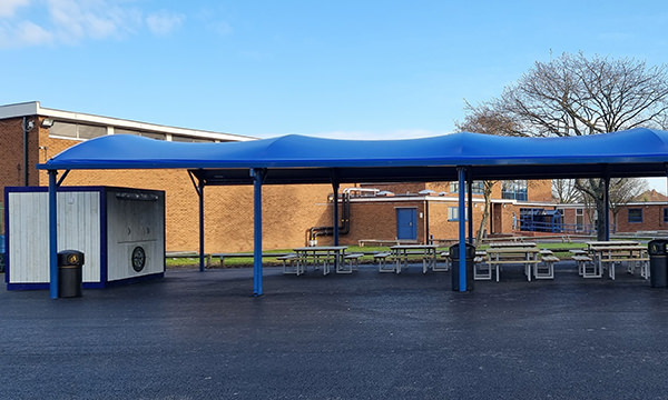 All-Weather Covered Dining Area for Aldridge School | Streetspace