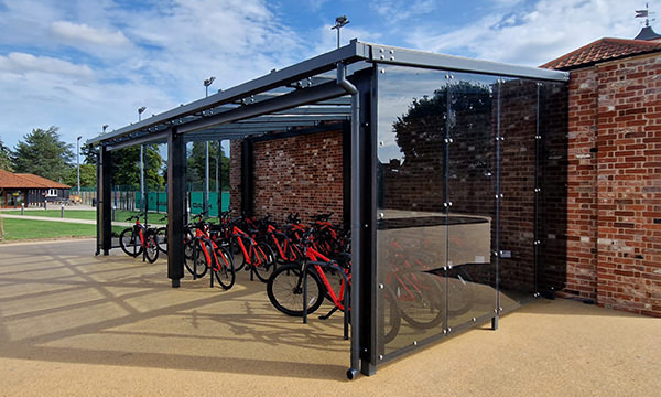 A Stunning Bespoke Cycle Parking Canopy for New Hall School