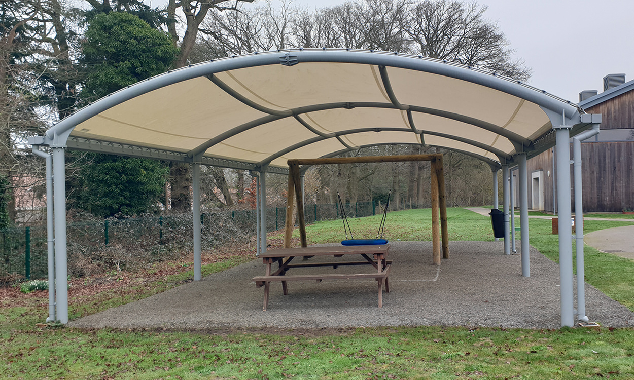 Playground Canopy for New Barn School in Horsham, West Sussex