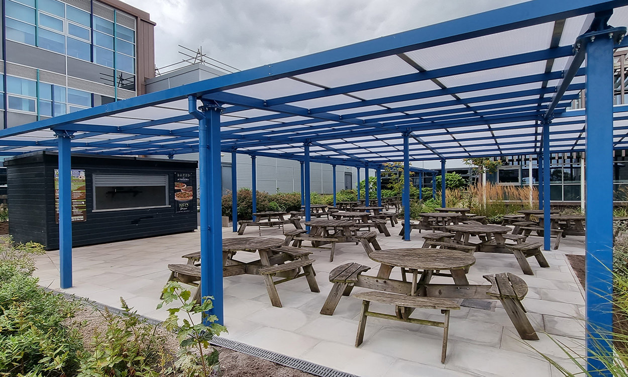 Dining Canopy for St Thomas More Catholic School in Blaydon